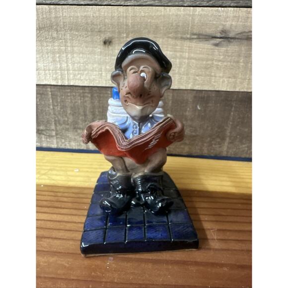 Accents | Clay Police Officer On Toliet Figure | Poshmark
